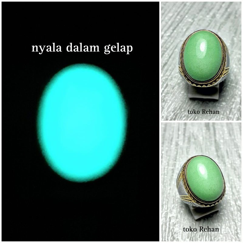 Jual CINCIN BATU POSFOR ASLI NYALA DALAM GELAP | Shopee Indonesia