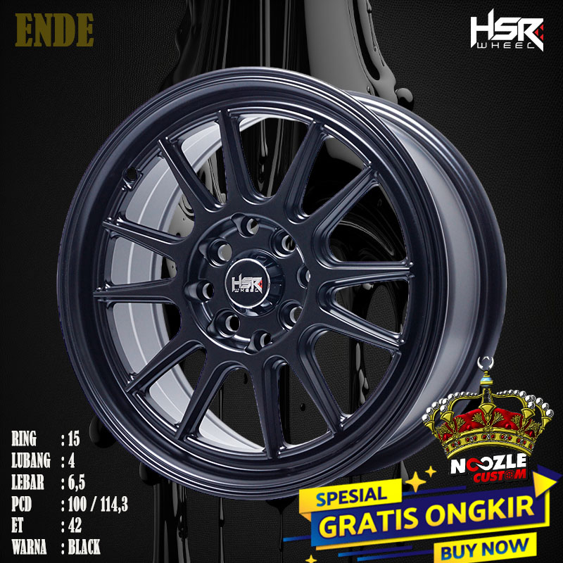 Jual Velg Mobil Racing HSR Terbaru Ring 15 Type Ende Pelek HSR R15 Brio Agya | Shopee Indonesia