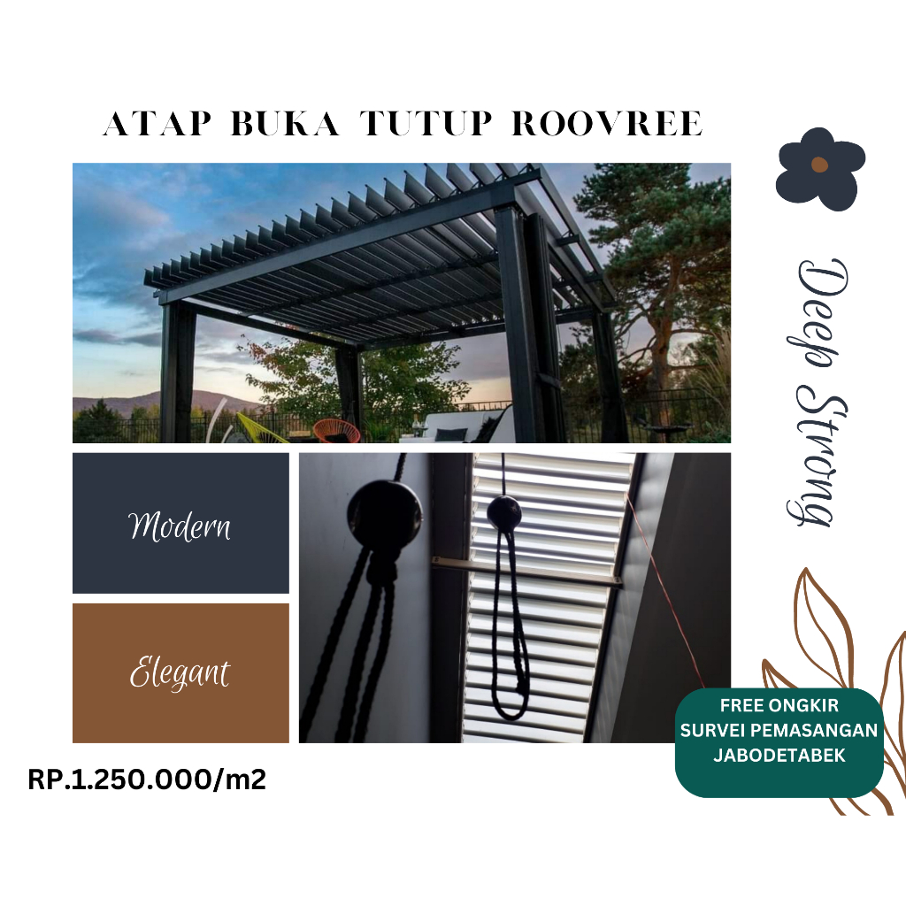 Jual Atap Buka Tutup Rumah Lovera Alumunium Roovree | Shopee Indonesia