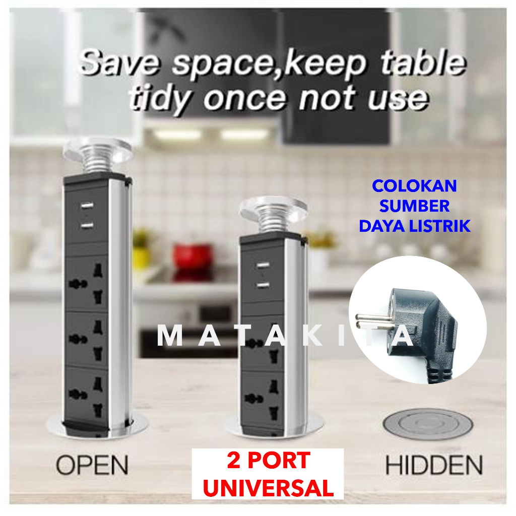Jual STOP KONTAK TANAM USB PORT POP UP PULL UP COLOKAN MEJA | Shopee ...