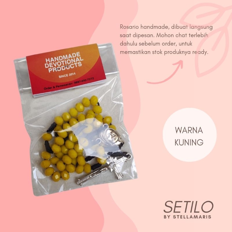 Jual SETILO CEKO - Rosario Kristal Akrilik Warna 6mm Kecil Handmade ...