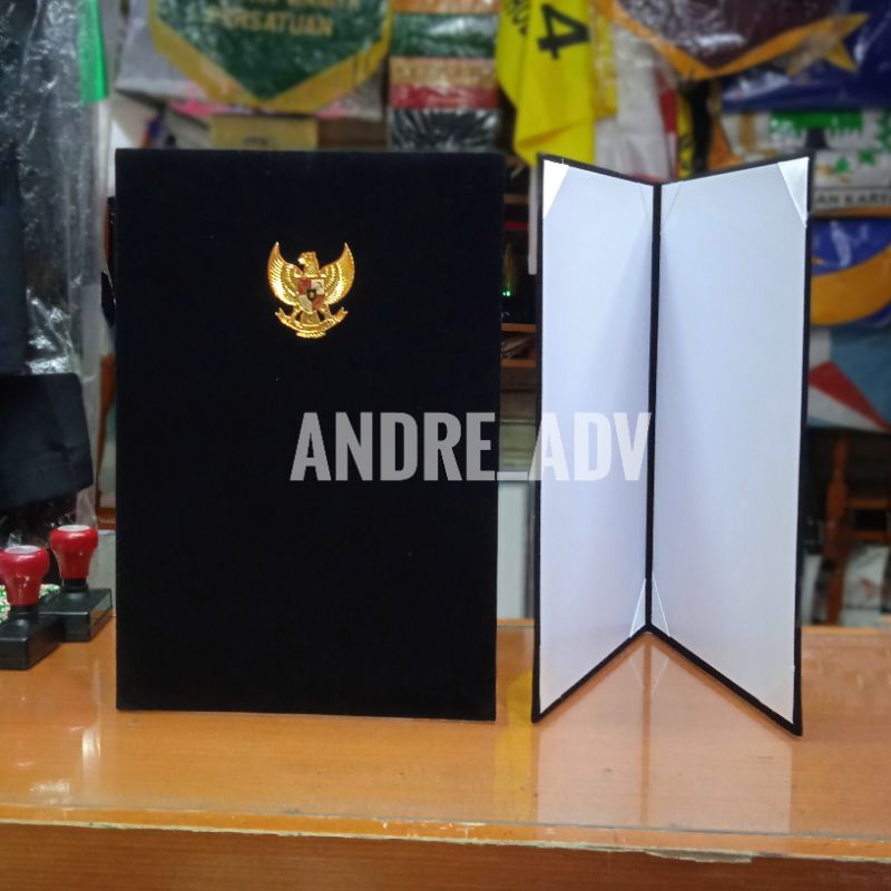 Jual map kantor map beludru map mewah map garuda coating untuk kertas ...