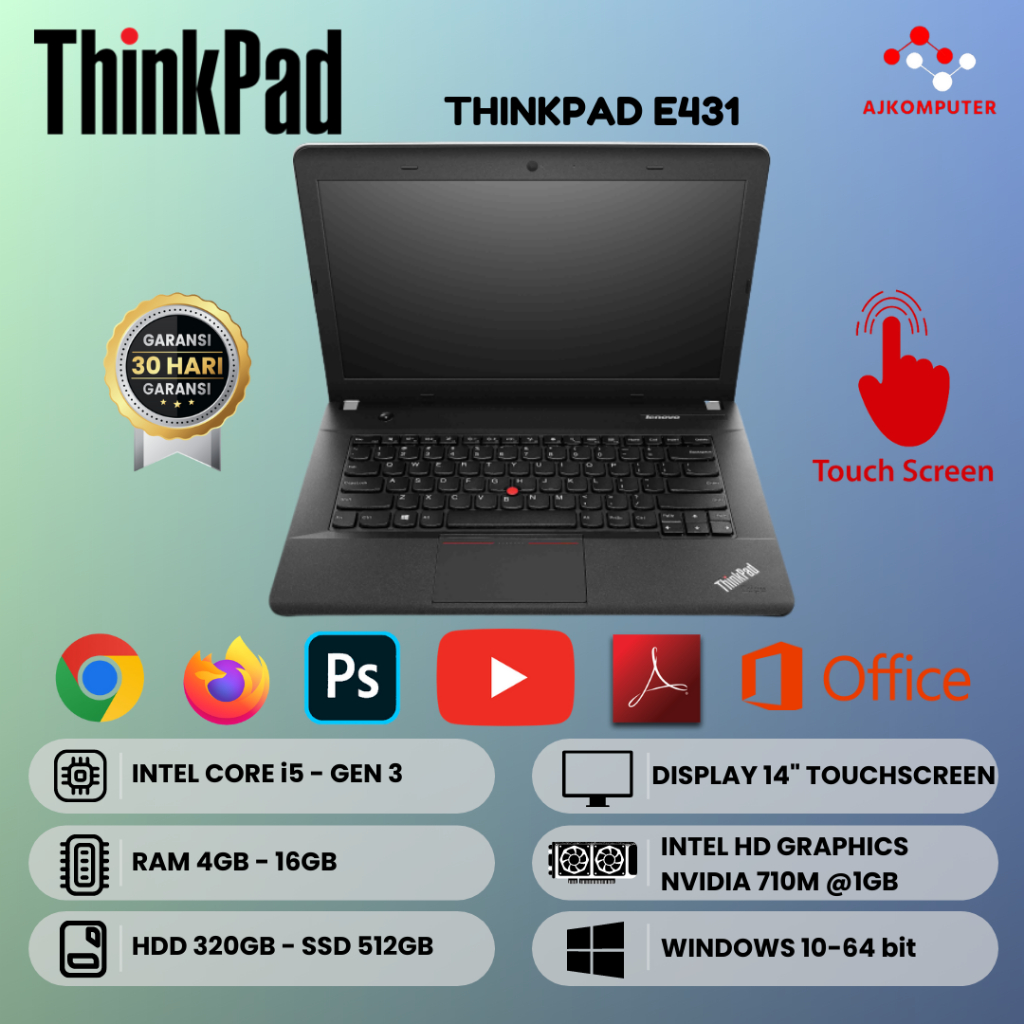 Jual LENOVO THINKPAD E431 CORE i5 GEN 3 nVIDIA GEFORCE 710M 14 INCH | Shopee Indonesia