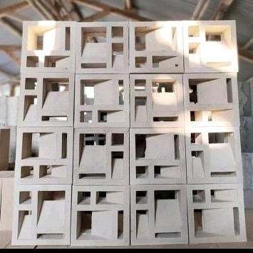 Jual Roster loster beton minimalis modern lb4 putih 2 sisi | Shopee ...