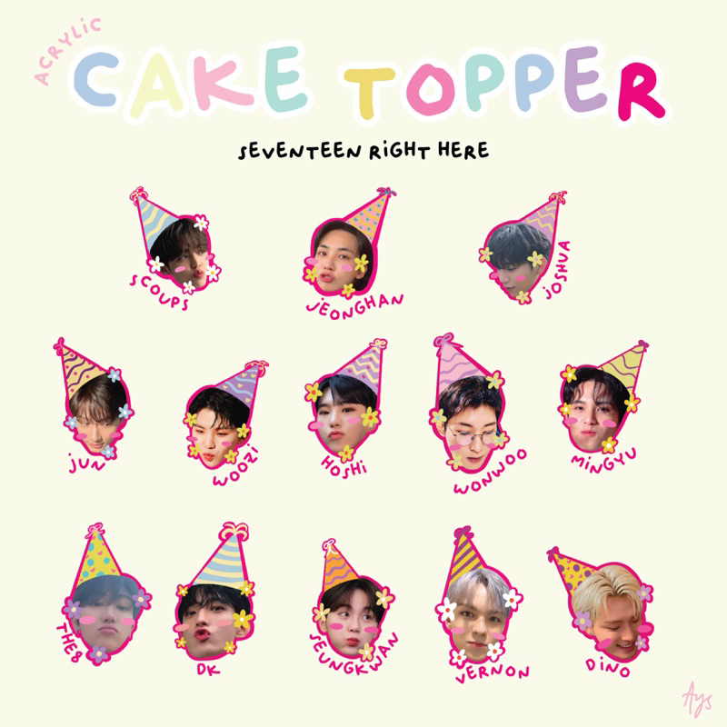 Jual [READY STOCK] Acrylic Cake Topper SVT BTS ENHYPEN TXT NCT 127 ...