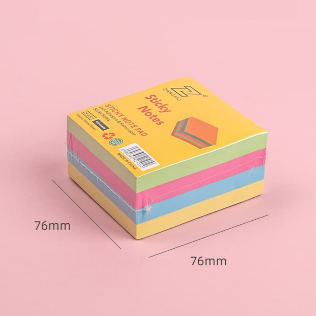 Jual [400 Lembar] Sticky Notes Polos 4 Warna / Memo Tempel / Kertas ...