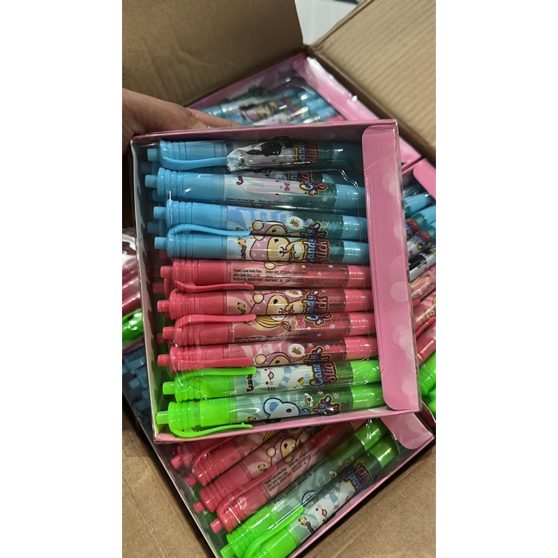 Jual Permen jelly candy stick Pulpen isi 30pcs / candy stick bentuk ...