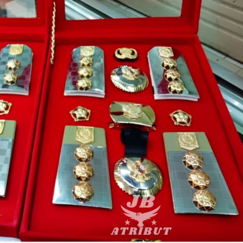 Jual pangkat PDH PDU Bupati gubernur sepaket melati 3 plat besi ...