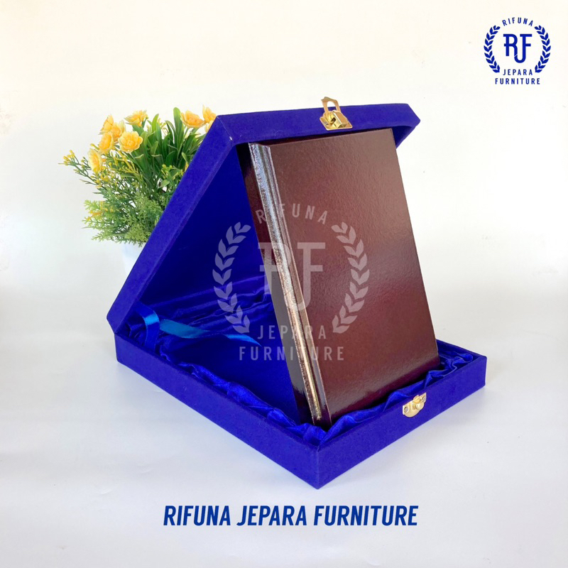 Jual Plakat Kayu Premium POLOS (SET KAYU + BOX) Size L (14cm x 21cm ...