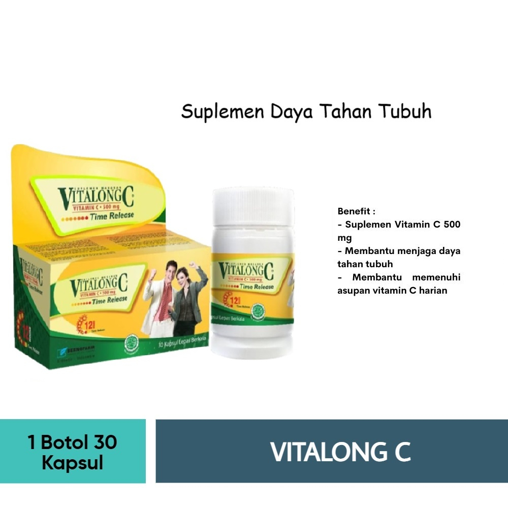 Jual Vitalong C Botol 30 kapsul Kebutuhan Vitamin C Dan Daya Tahan ...