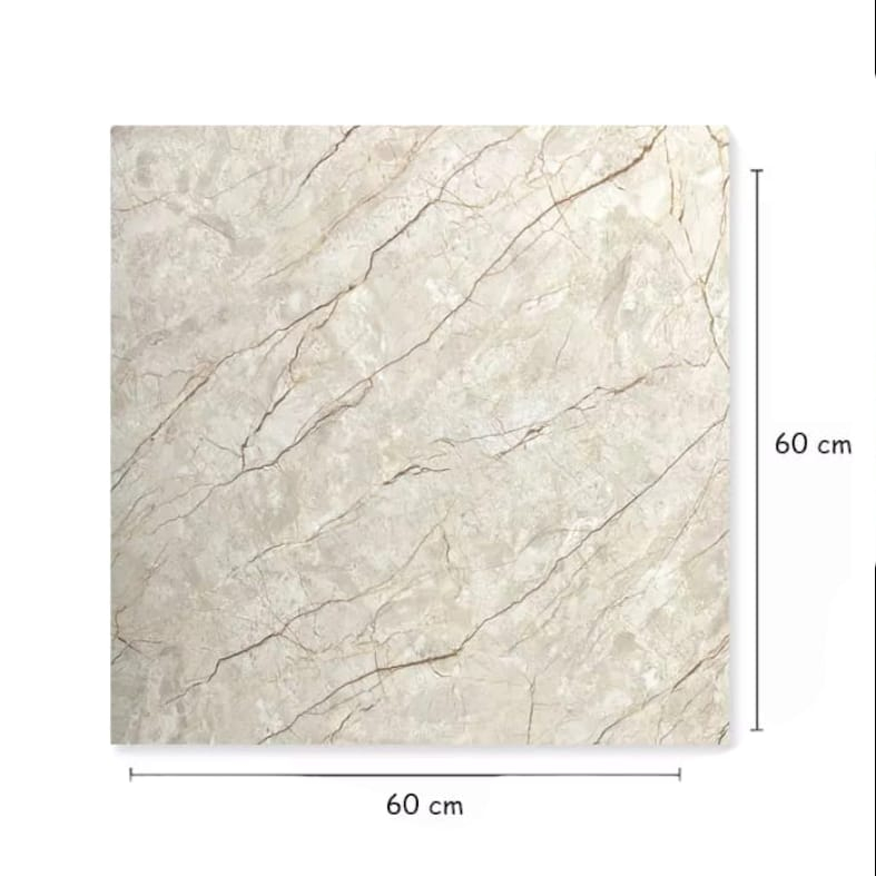 Jual (PAKET 5 LEMBAR) Wallpaper dinding Vinyl Marble 60 x 60 cm 0,3cm ...