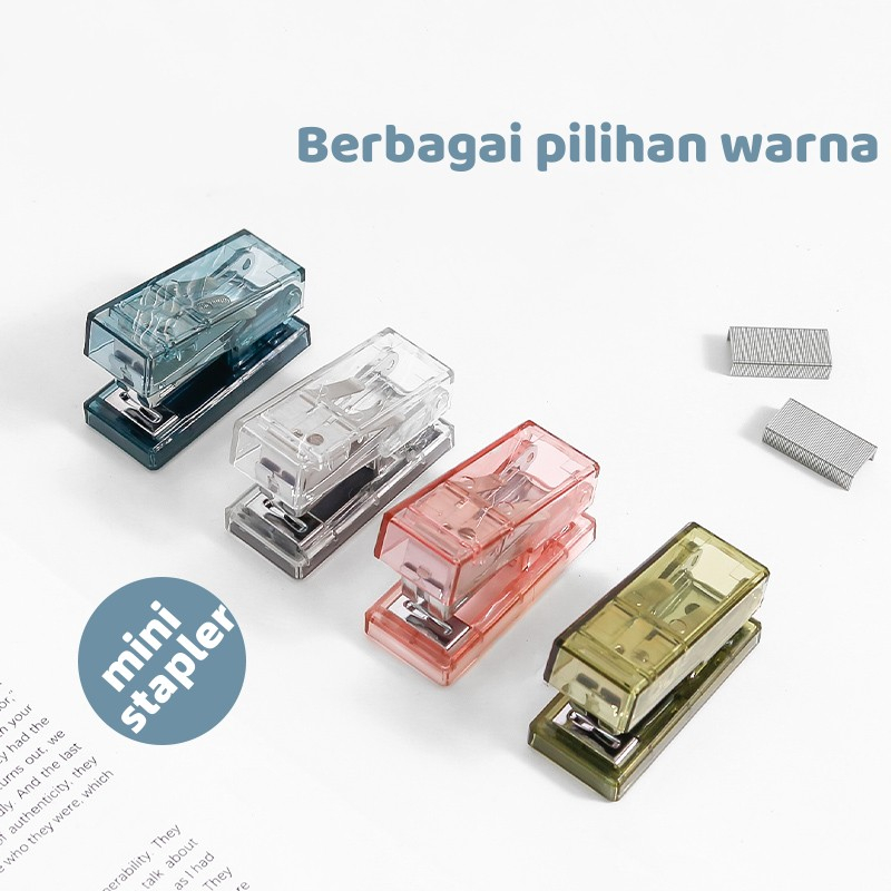 Jual Stapler Transparan Siswa Terompet Mini Stapler Genggam Mesin Jilid ...