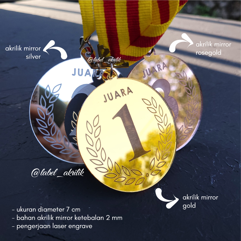 Jual Medali Custom Akrilik/ Medali Wisuda Graduation/ Medali Kejuaraan ...