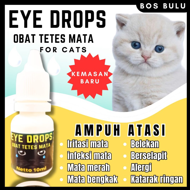 Jual eye drop obat tetes mata infeksi elergi merah selaput kucing 10ml ...
