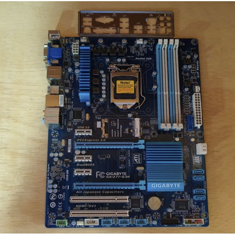 Jual MOBO/MOTHERBOAD GIGABYTE Z77 LGA 1155 / ATX / 4 SLOT RAM DDR3 ...