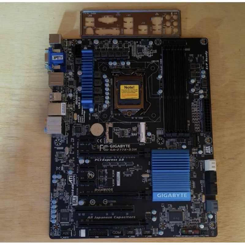 Jual MOBO/MOTHERBOAD GIGABYTE Z77X-D3H LGA 1155 ATX / 4 SLOT RAM DDR3 ...
