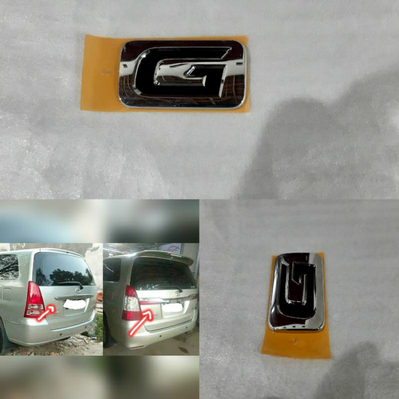 Jual emblem G innova chrome hitam | Shopee Indonesia
