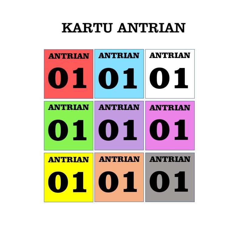 Jual NOMOR ANTRIAN + LAMINATING UKURAN ID CARD | Shopee Indonesia