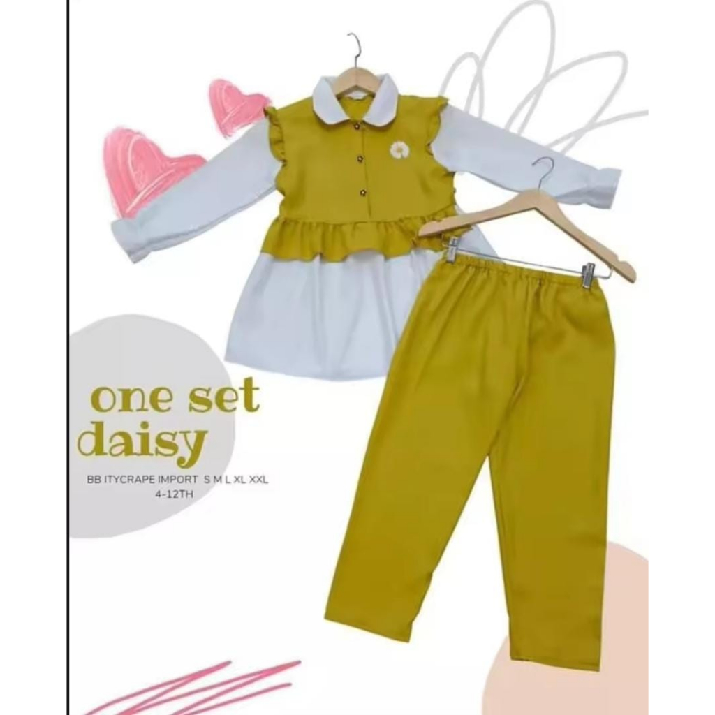 Jual SET DAISY ANAK PEREMPUAN TERLARIS/SETELAN BAJU ANAK PEREMPUAN ...