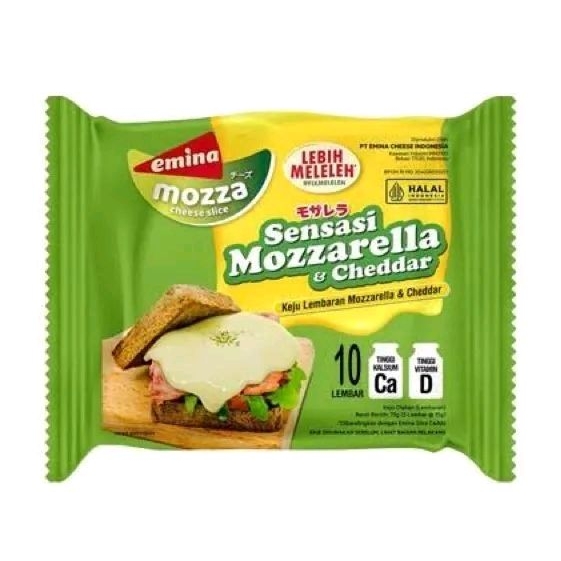 Jual Emina Mozza Cheese Slice 150gr 10's emina Keju Lembaran Mozzarella dan Cheddar | Shopee ...