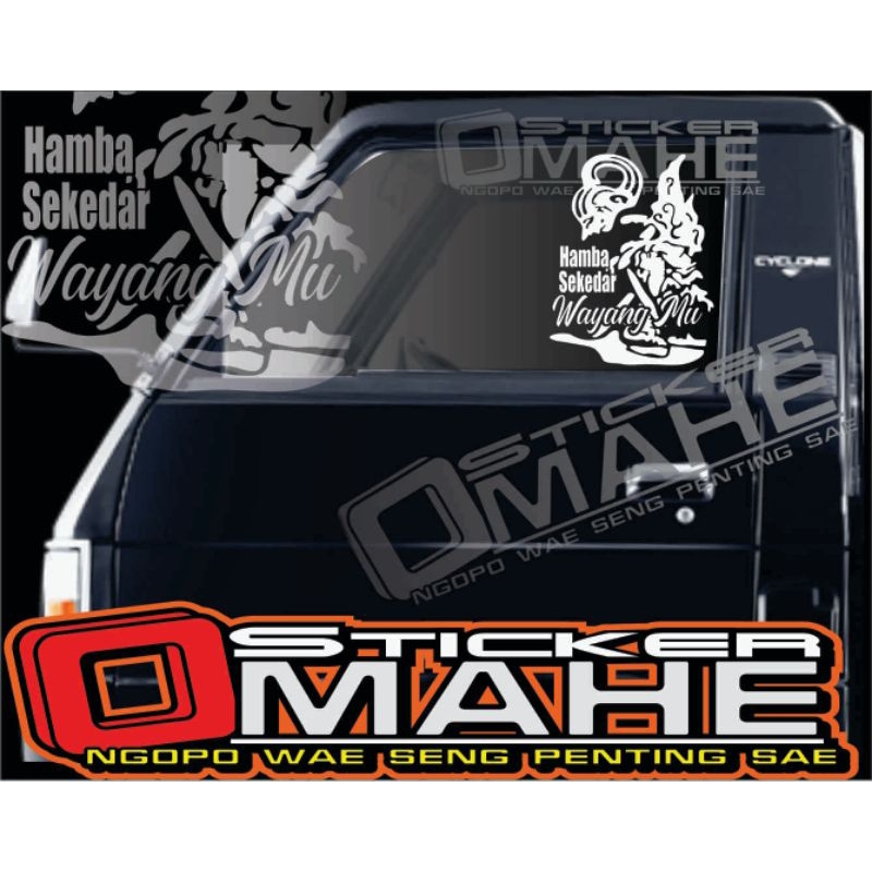 Jual cutting sticker wayang kaca mobil l300 pickup stiker wayang ...