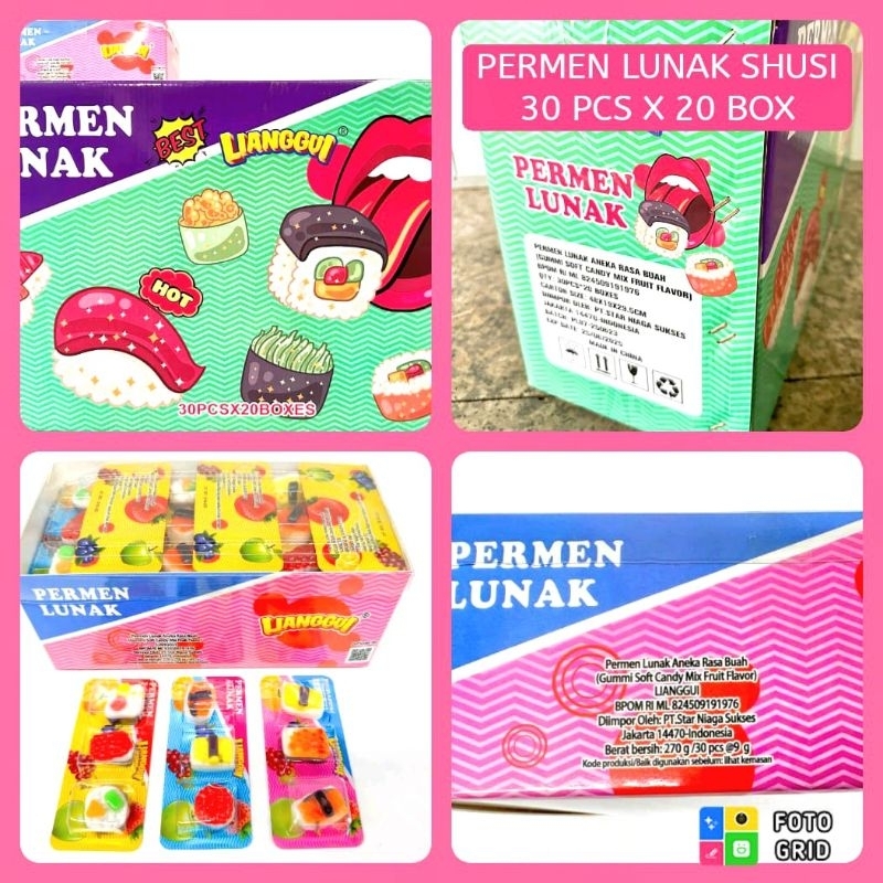 Jual Permen Cemilan Snack Yupi Gummy Gumi Lunak Sushi Jepang Mainan ...
