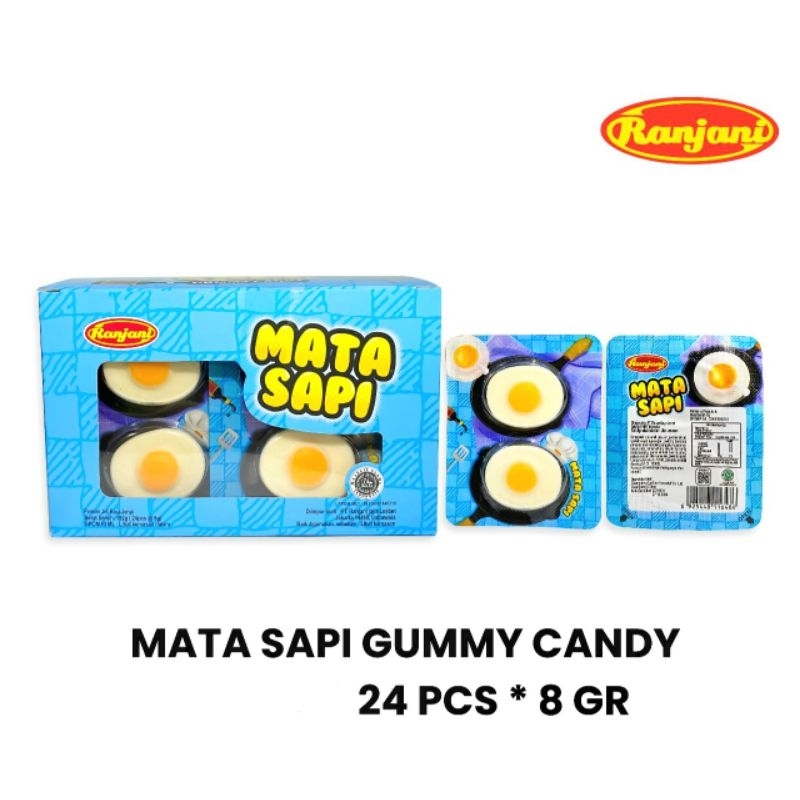 Jual Permen Cemilan Snack Gummy Gumi Yupi Mata Sapi Egg Candy Mainan ...