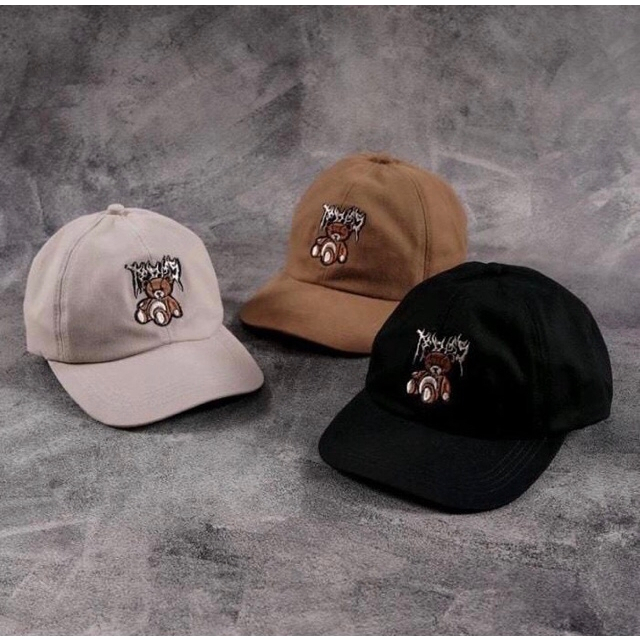 Jual Topi Import Pria/Wanita Topi Baseball Bordir Bear Topi Beruang ...
