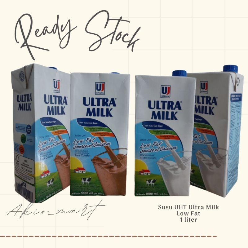 Jual Susu Ultra Milk Low Fat Source of Calsium 1 liter / 1000 ml | Shopee Indonesia