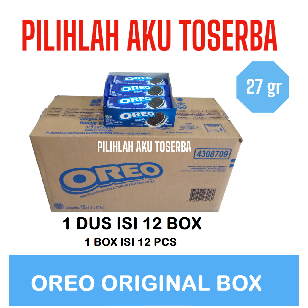 Jual Biskuit Oreo Original Krim Vanilla 12 x 27 gr ( HARGA 1 DUS ISI 12 BOX ) | Shopee Indonesia