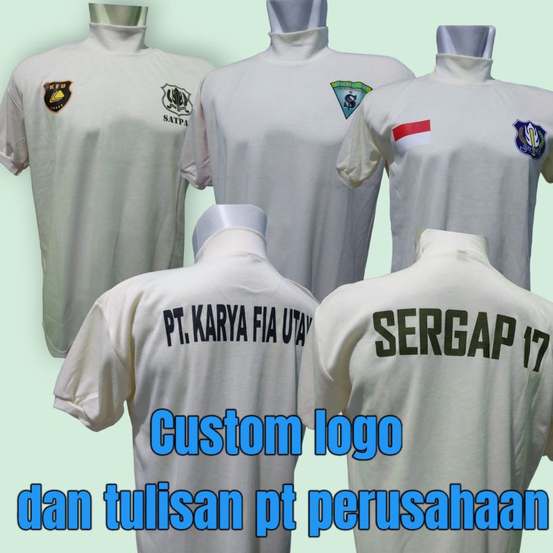 Jual KAOS SATPAM CUSTOM LOGO PERUSAHAAN / LOGO BUJP KAOS KREM SATPAM ...