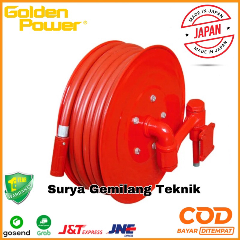 Jual Swinging Fire Hose Reel 1 In x 30 M Selang Hydrant Pemadam Gulung ...