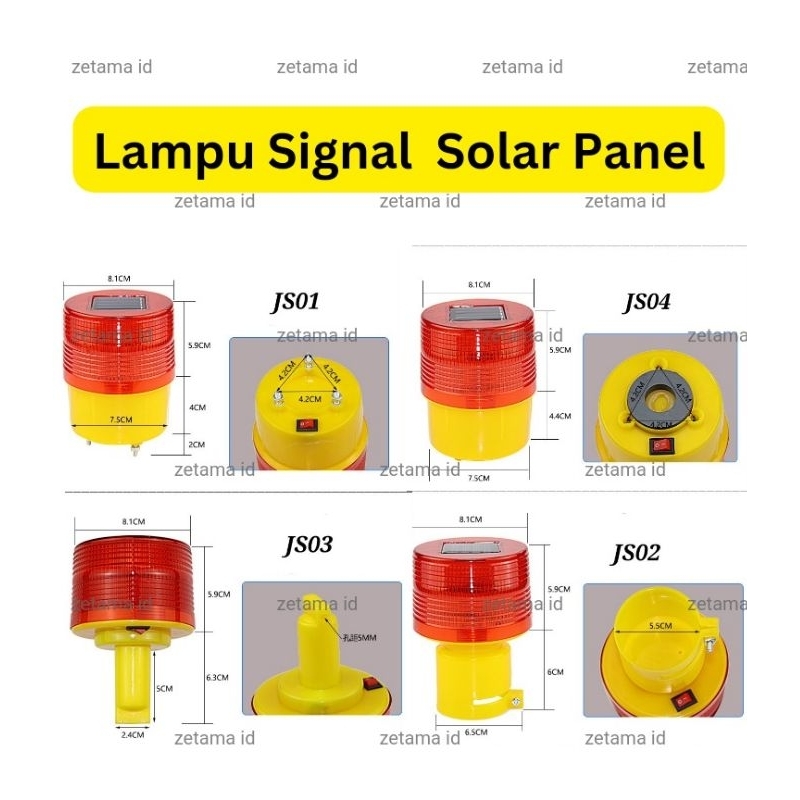 Jual Lampu Signal Tower Warning Light Solar Panel Wireless Lampu Proyek ...