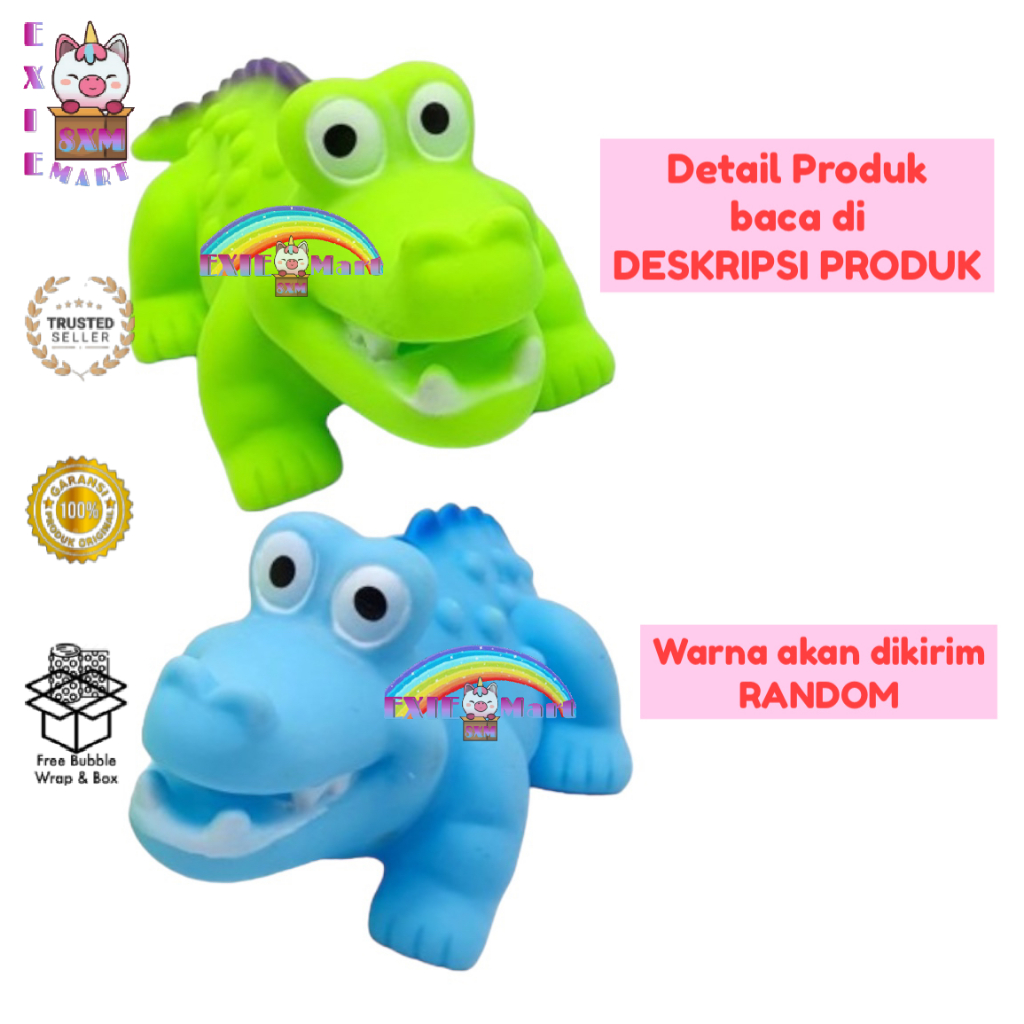 Jual MAINAN ANAK BUAYA KARET BESAR BUNYI CIT CIT ENCIT [B-849] - MAINAN ...