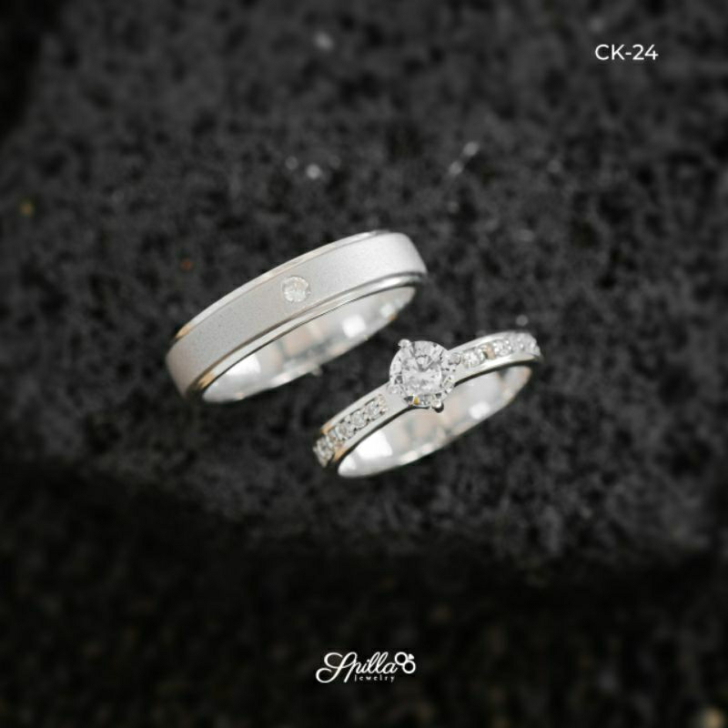 Jual Cincin Couple Cincin Perak Cincin Kawin CK-24 Bergaransi Exclusive ...