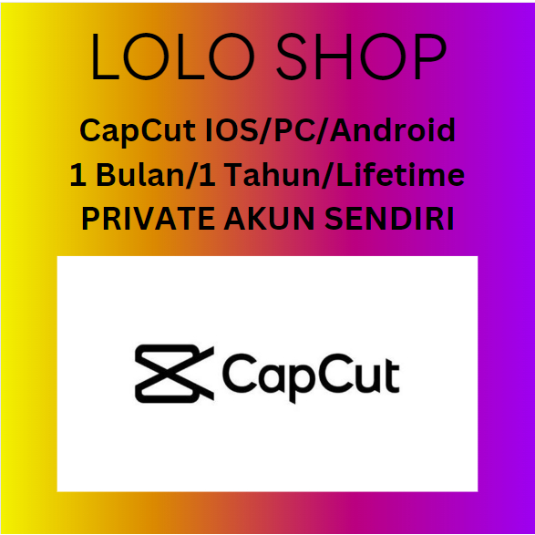 Jual CAPCUT PRO IPAD/IOS/ANDROID/PC/MAC 1 TAHUN/LIFETIME | Shopee Indonesia