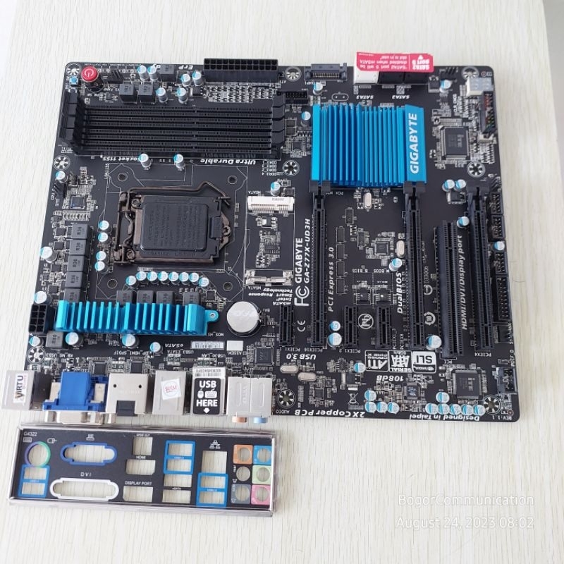 Jual Motherboard Z77 Gigabyte GA-Z77X-UD3H Intel Sandy Ivy Bridge 1155 ...