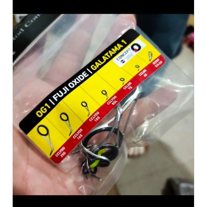 Jual ring joran fuji set untuk galatama type OG 1 set untuk galatama 1 ...