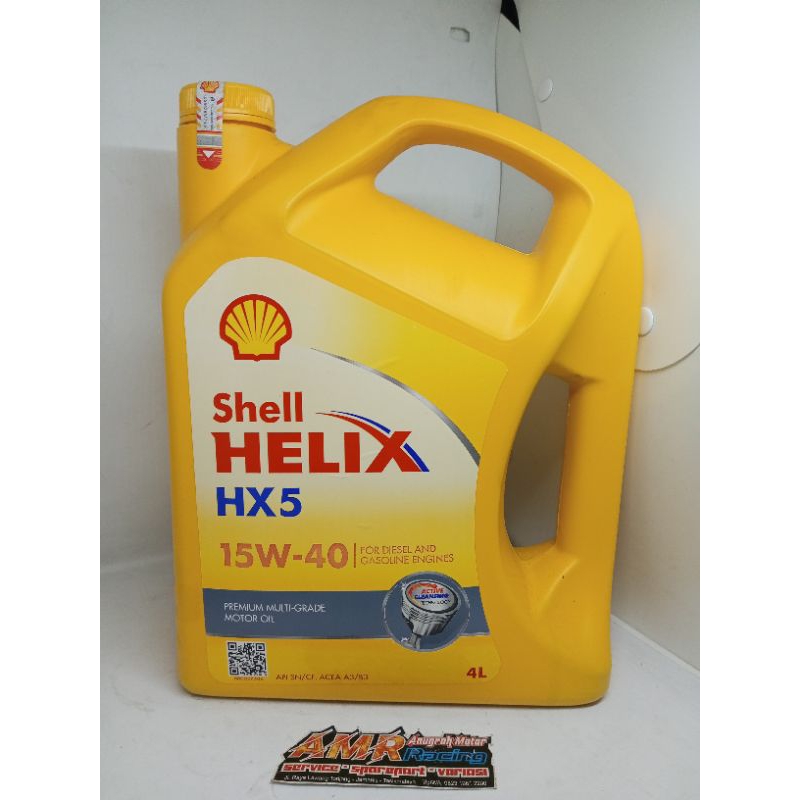 Jual OIL SHELL HELIX HX5 4 LITER 15W-40 API SN/CF | Shopee Indonesia