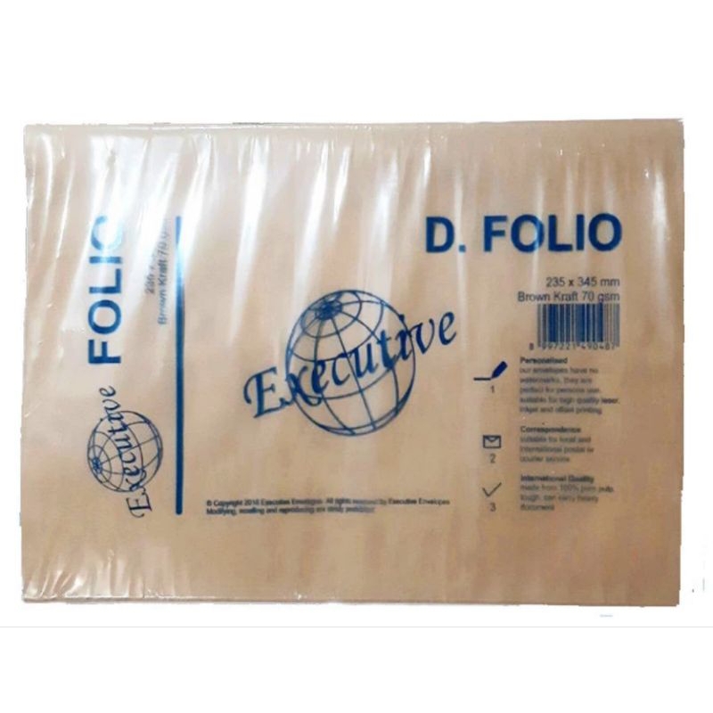 Jual Amplop coklat F4 Executive isi 100 lbr | Shopee Indonesia