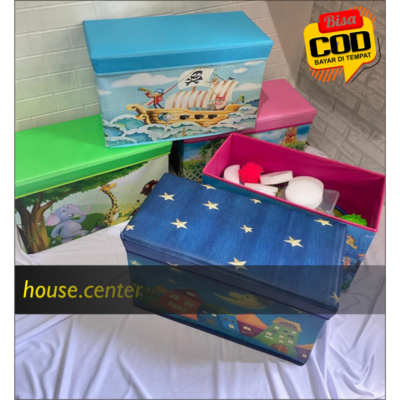 Jual Storage box jumbo bisa diduduki motif kartun animasi lucu untuk ...
