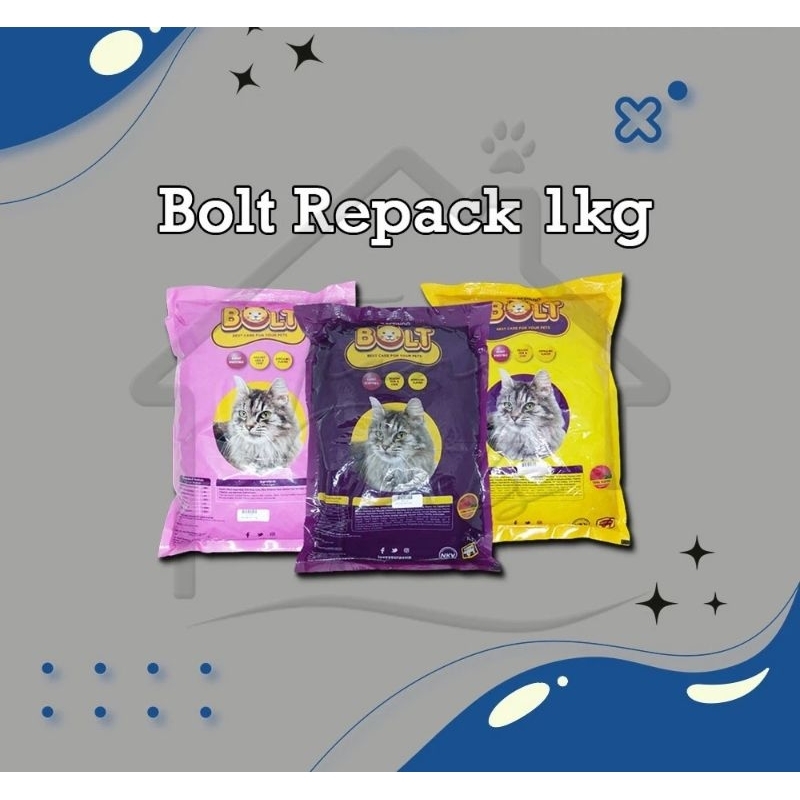 Jual BOLT 1Kg MAKANAN KUCING KERING PAKAN KUCING BOLT TUNA SALMON ...