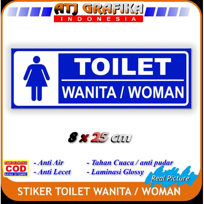 Jual Stiker new toilet wanita woman perempuan sticker kamar mandi wc ...