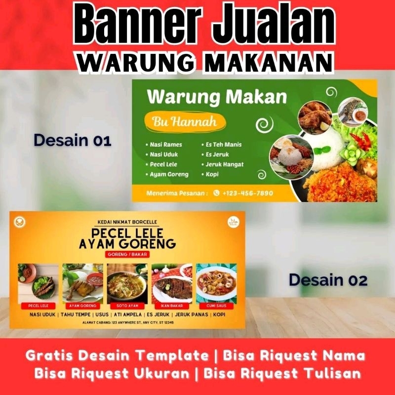 Jual SPANDUK BANNER JUALAN WARUNG MAKANAN | Shopee Indonesia