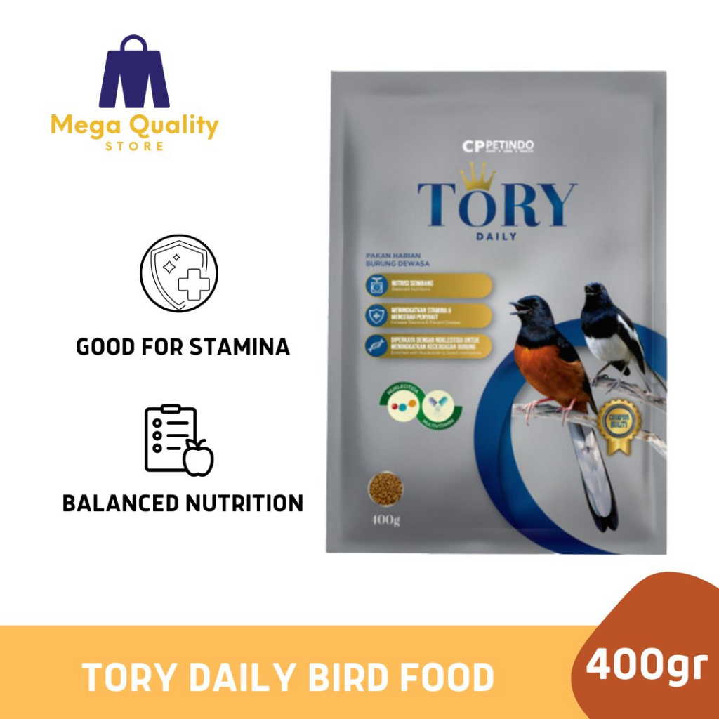 Jual Tory Daily Pakan Burung Bird Food Adult 400gr | Shopee Indonesia