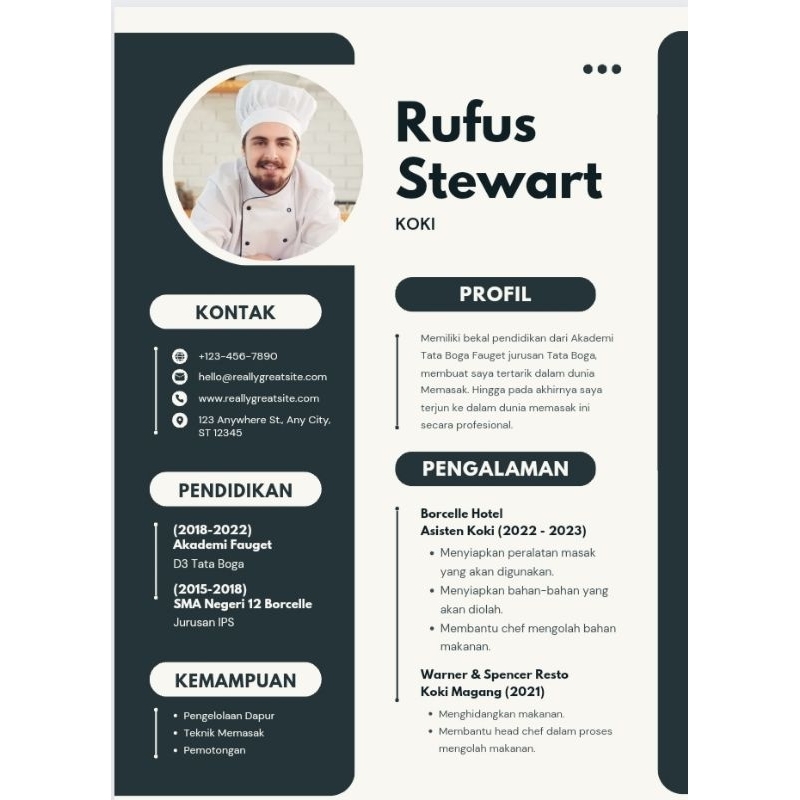 Jual DESAIN CV/ JASA CV/ RESUME/ MODERN | Shopee Indonesia