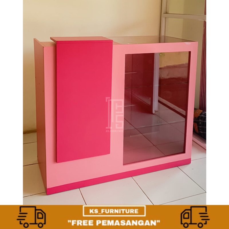 Jual MEJA KASIR ETALASE KACA MINIMALIST | Shopee Indonesia