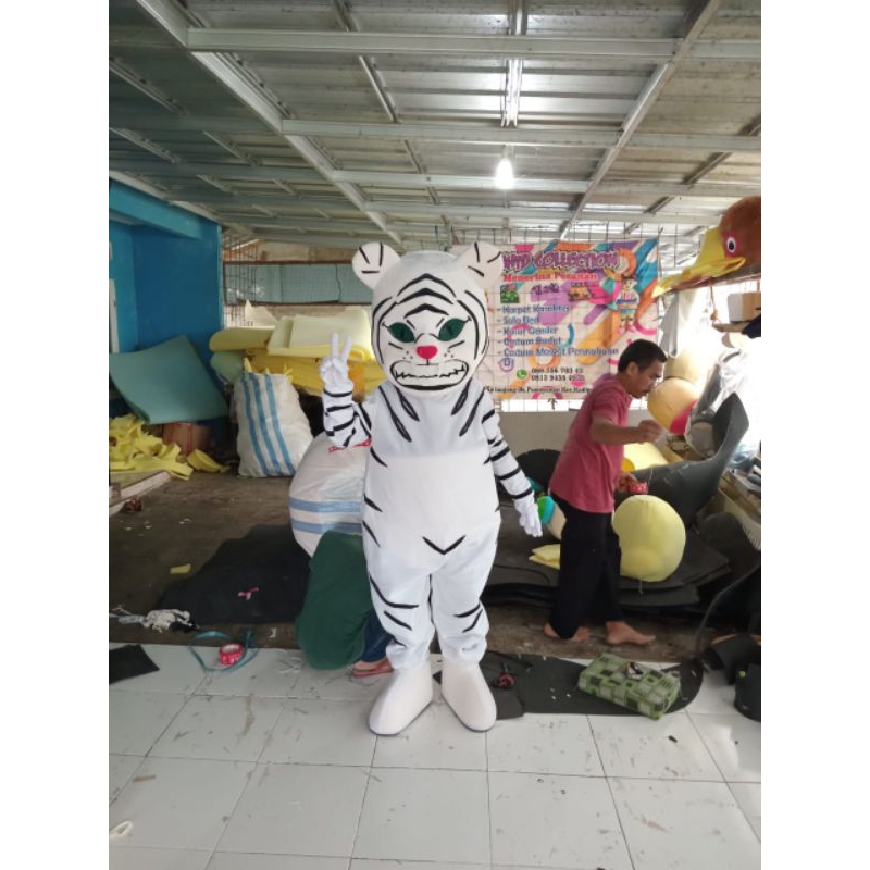 Jual Kostum badut macan putih | Shopee Indonesia