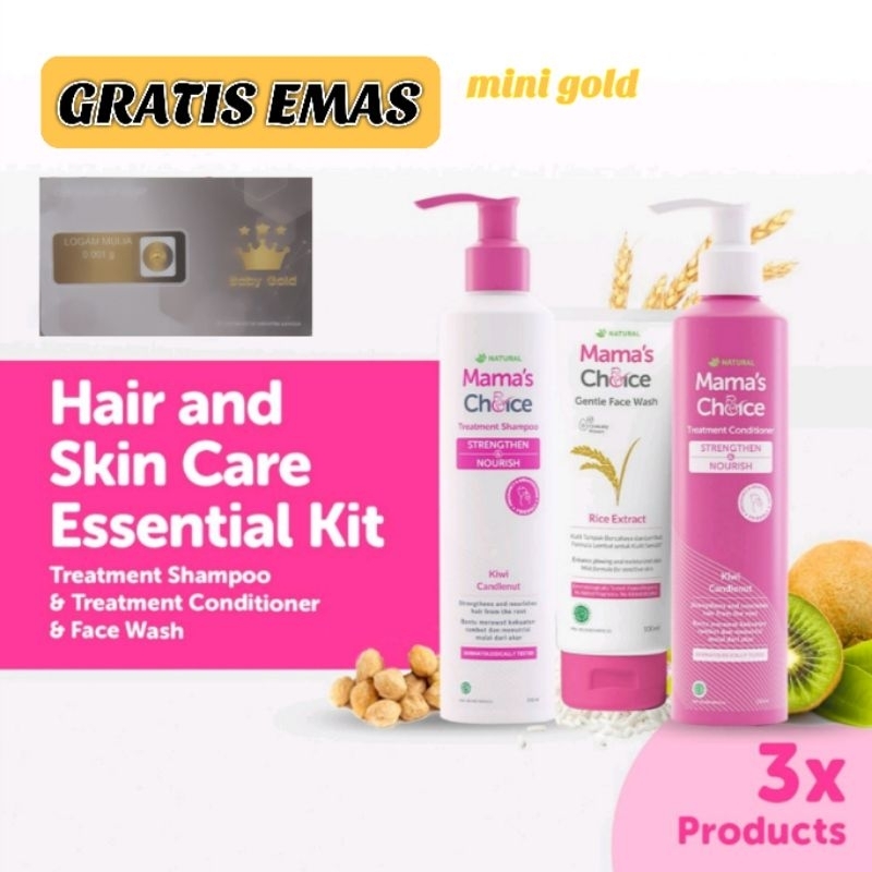 Jual Hair and Skin Care Essential Kit Mama's Choice | Shampoo ...