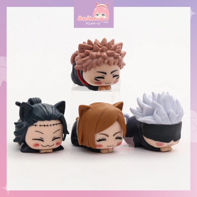 Jual Mini Figure Anime Jujutsu Kaisen Cat Gojo, Yuji, Geto, Nobara ...